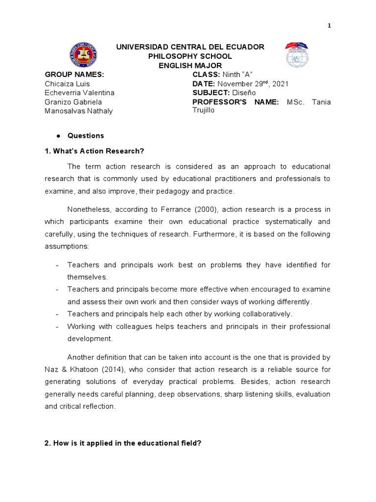 Improving English Skills Through Action Research Projects | PDF ...