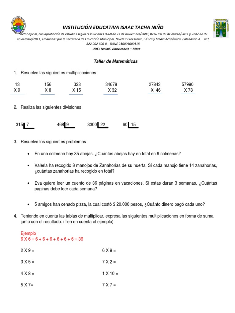 Guia Matemáticas Pdf