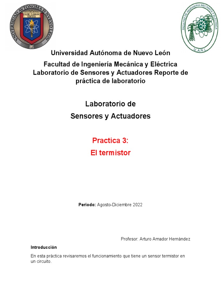 Practica 3 Laboratorio Sensores y Actuadores | PDF | Temperatura ... Practica 3 Laboratorio Sensores y Actuadores | PDF | Temperatura ...