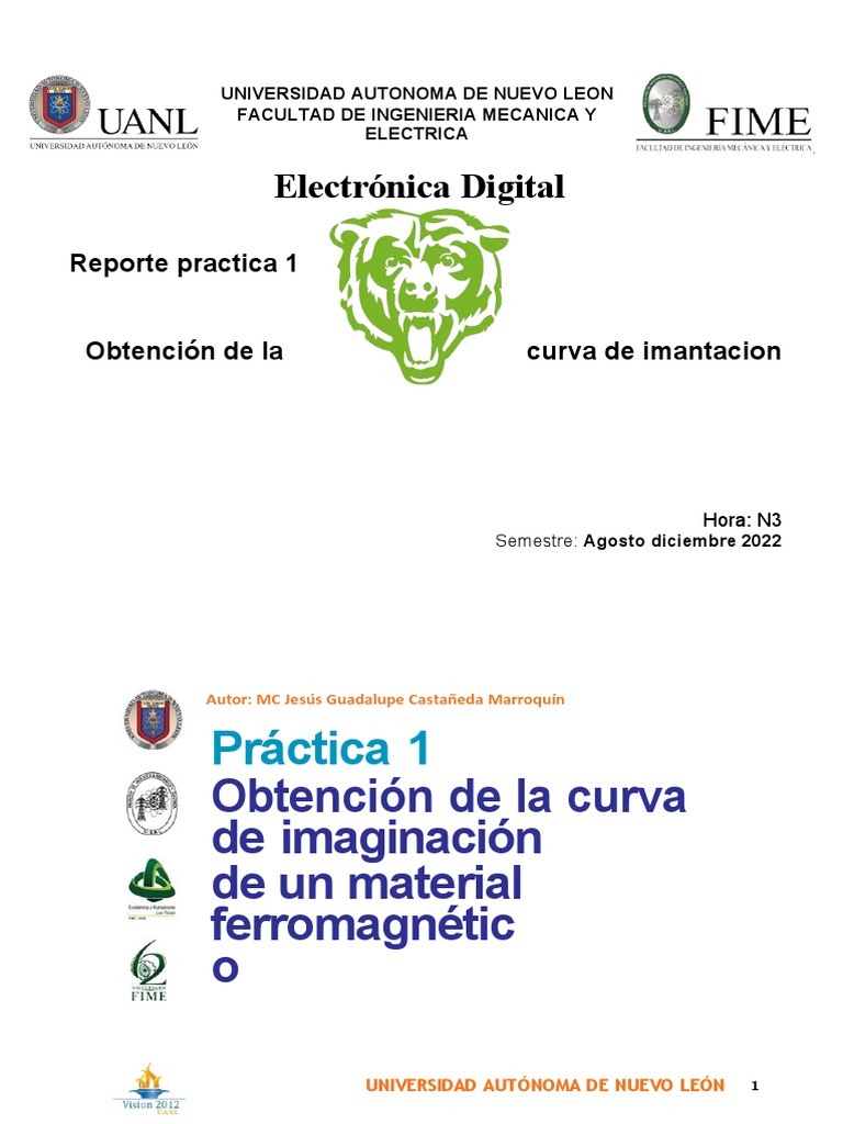 Practica 1 Lab Maquinas Electricas | PDF | Campo magnético | Imán