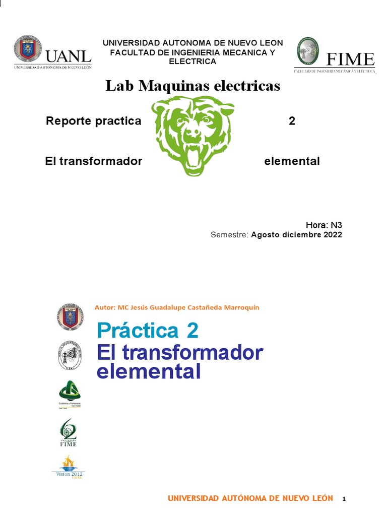 Practica 2 Lab Maquinas Electricas | PDF | Inductor | Inductancia