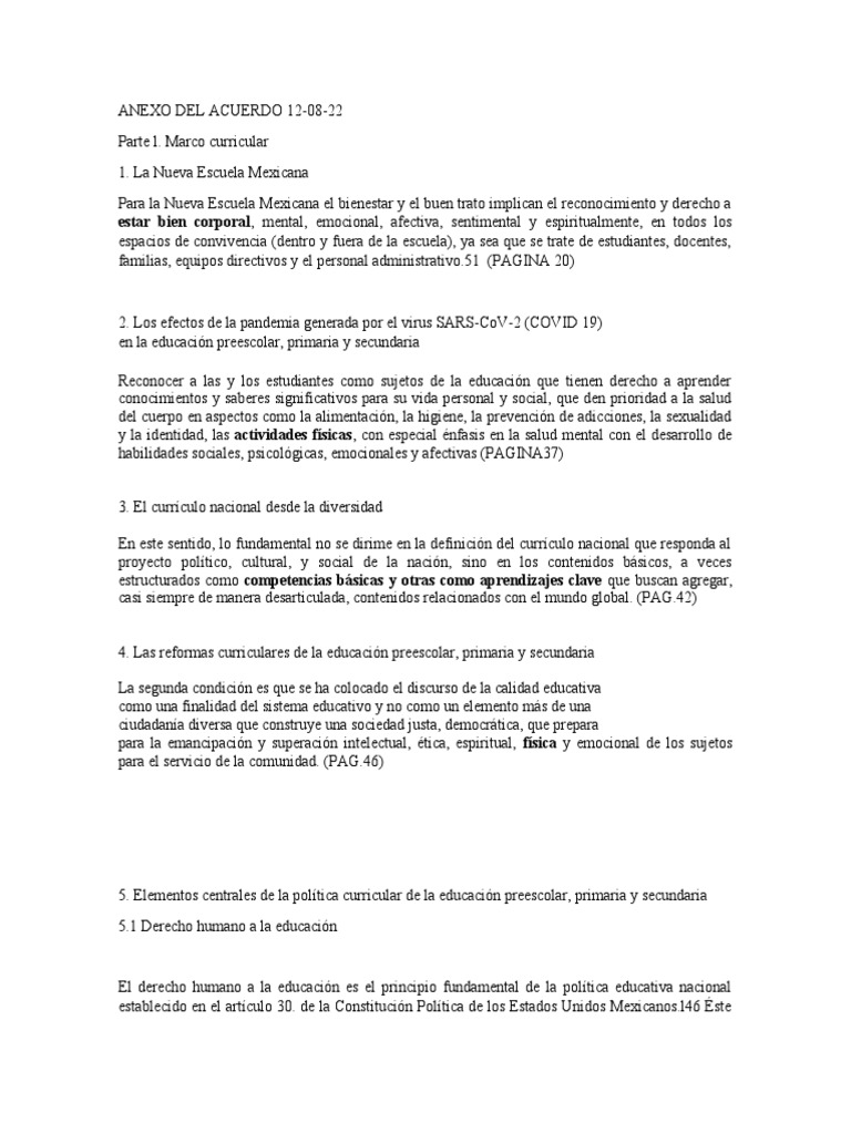 Anexo Del Acuerdo 14-08-22 | PDF | Educación de la primera infancia ...