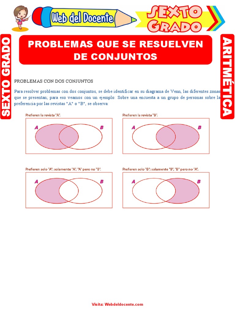 Problemas de Conjuntos para Sexto Grado de Primaria | PDF