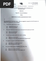 CSEC French Paper 02 - 2020 | PDF