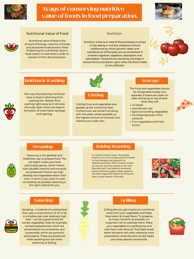 Nutrient Conservation in Food Prep | PDF | Cooking | Nutrition