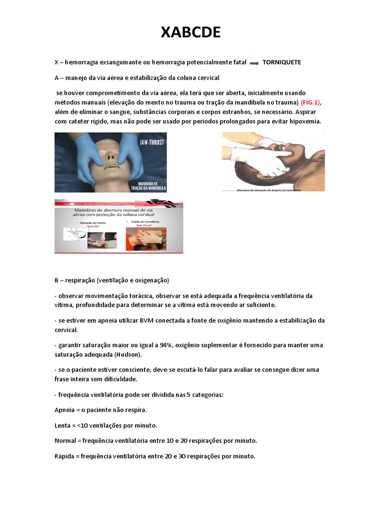 Xabcde 1 | Download grátis PDF | Oxigênio | Choque (circulatório)