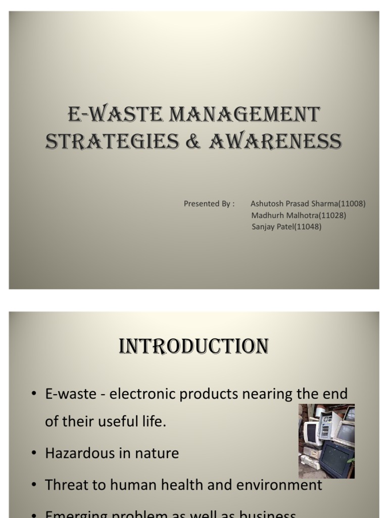 Strategies for Effective E-Waste Management Through Improved Recycling ...