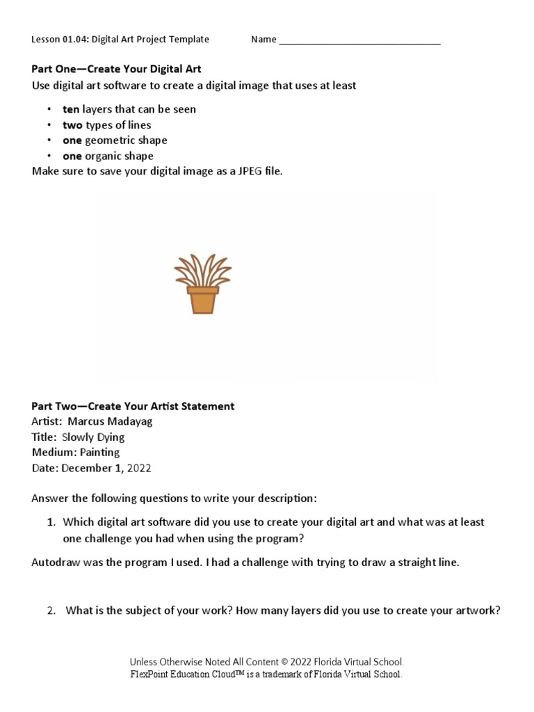 Digital Art Project Template Guide | PDF | Art