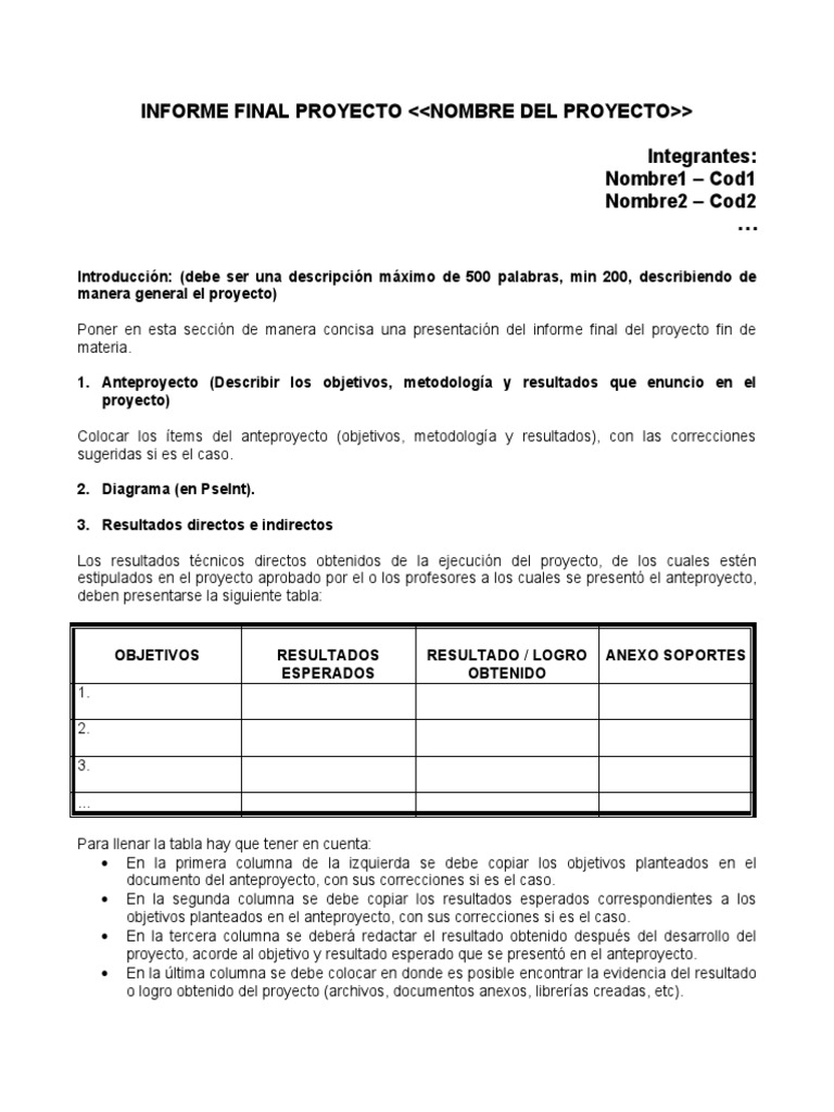 Formato Informe Tec. Final | PDF | Informática