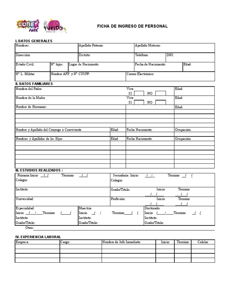 Cuadernillo de Ingreso de Personal | PDF | Pensión | Compensación laboral