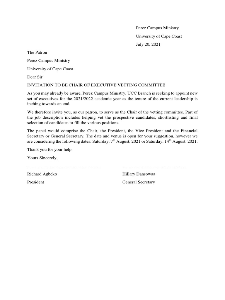 Vetting Committee | PDF