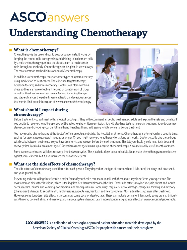 Asco Answers Chemotherapy | PDF | Chemotherapy | Therapy