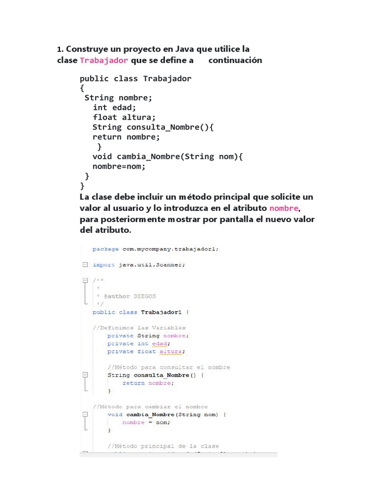 PROG03 Tarea | PDF | Constructor (Programación Orientada a Objetos) | Programación