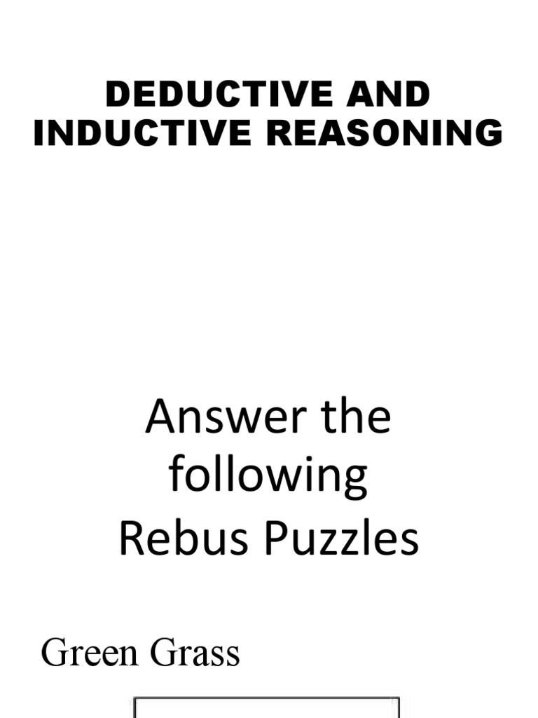 Deductive and Inductive Reasoning | PDF | Deductive Reasoning | Rectangle