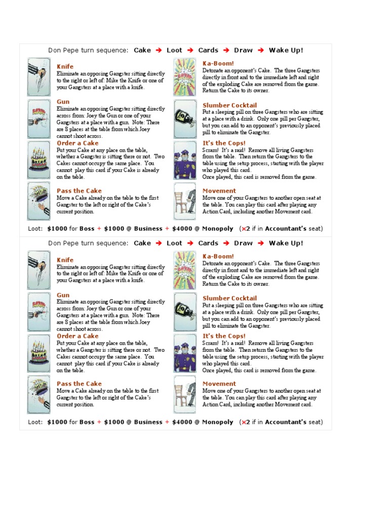 Don Pepe Quick Ref | PDF