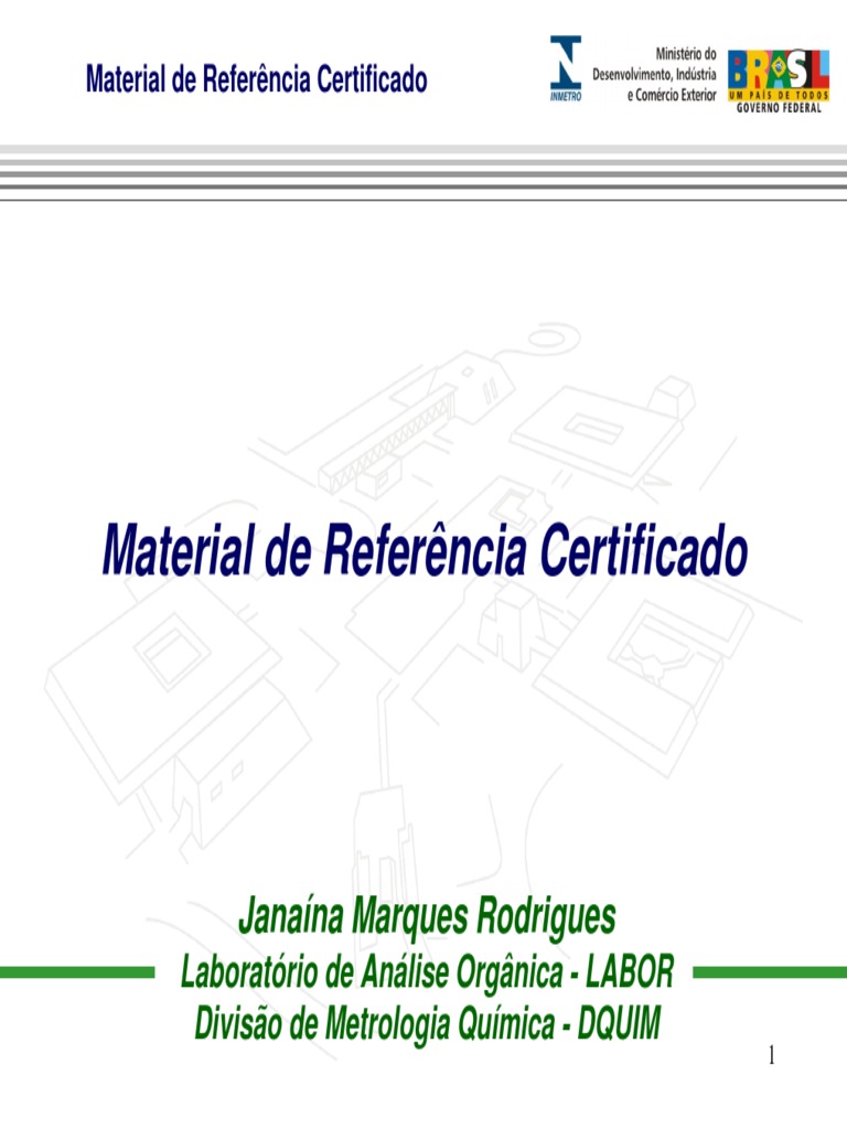 Curso - MRC - Iso Guias Série 30 - Inmetro | PDF | Medição | Amostragem ...