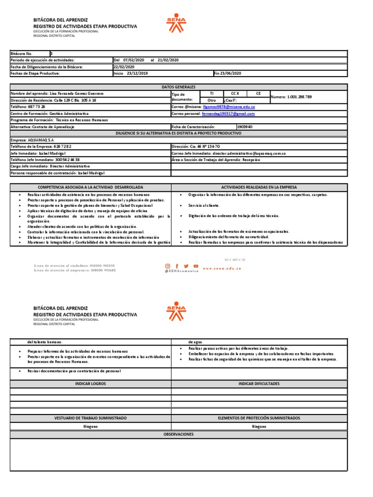 Bitácora TRH | PDF | Gestión de recursos humanos | Business