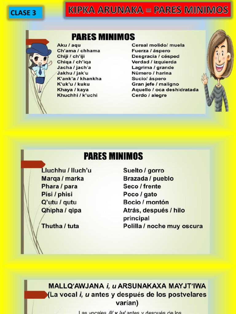 Clase 3 Pares Minimos Kipka Arunaka | PDF