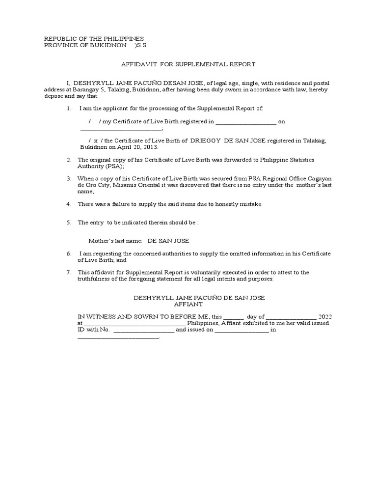 Supplemental Report | PDF