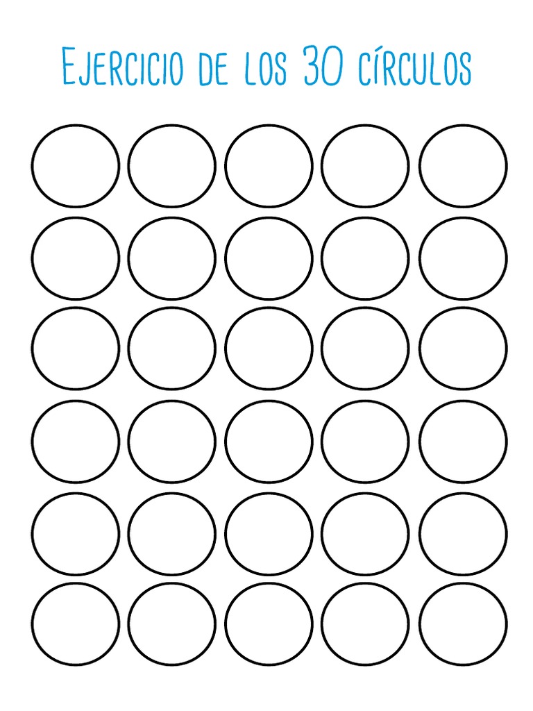 Plantilla 30 Círculos | PDF