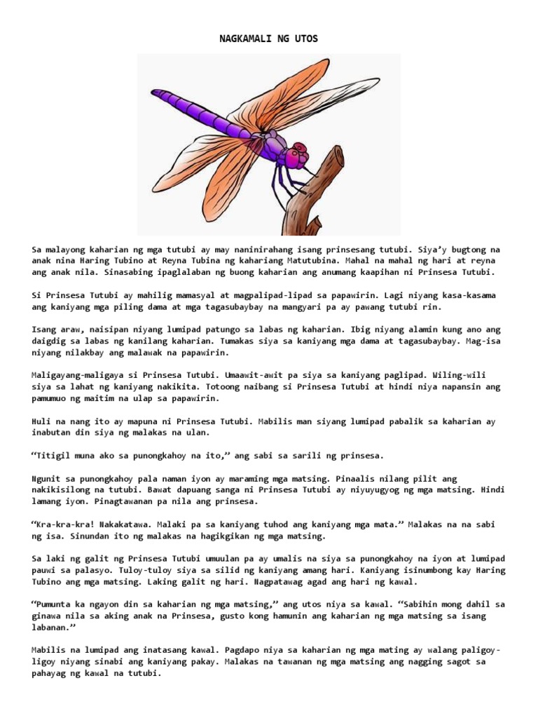 NAGKAMALI NG UTOS (Pabula) | PDF