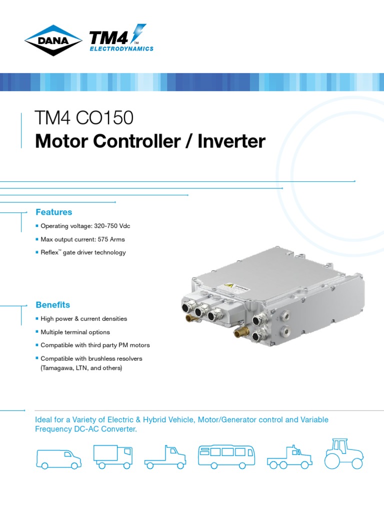TM4 CO150 - Dana TM4 1 | PDF | Power Inverter | Electric Motor