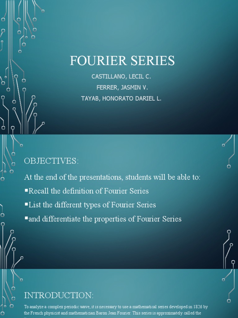 Fourier Series | PDF | Fourier Series | Fourier Transform Fourier Series | PDF | Fourier Series | Fourier Transform