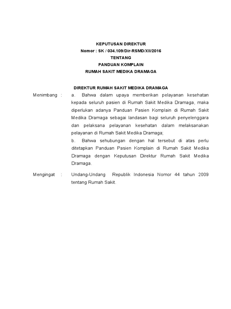 SK Panduan PX Komplain | PDF