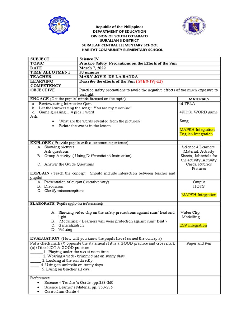 Cot - DLP - Science 4 | Download Free PDF | Learning | Differentiated Instruction