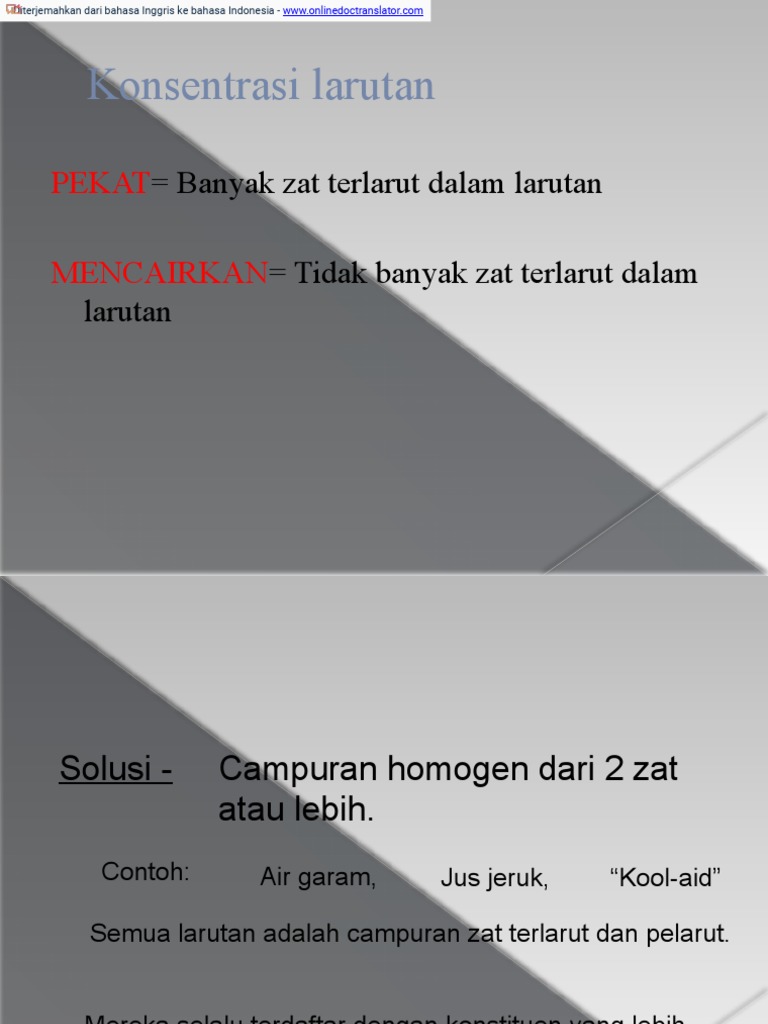 Konsentrasi Larutan - En.id | PDF