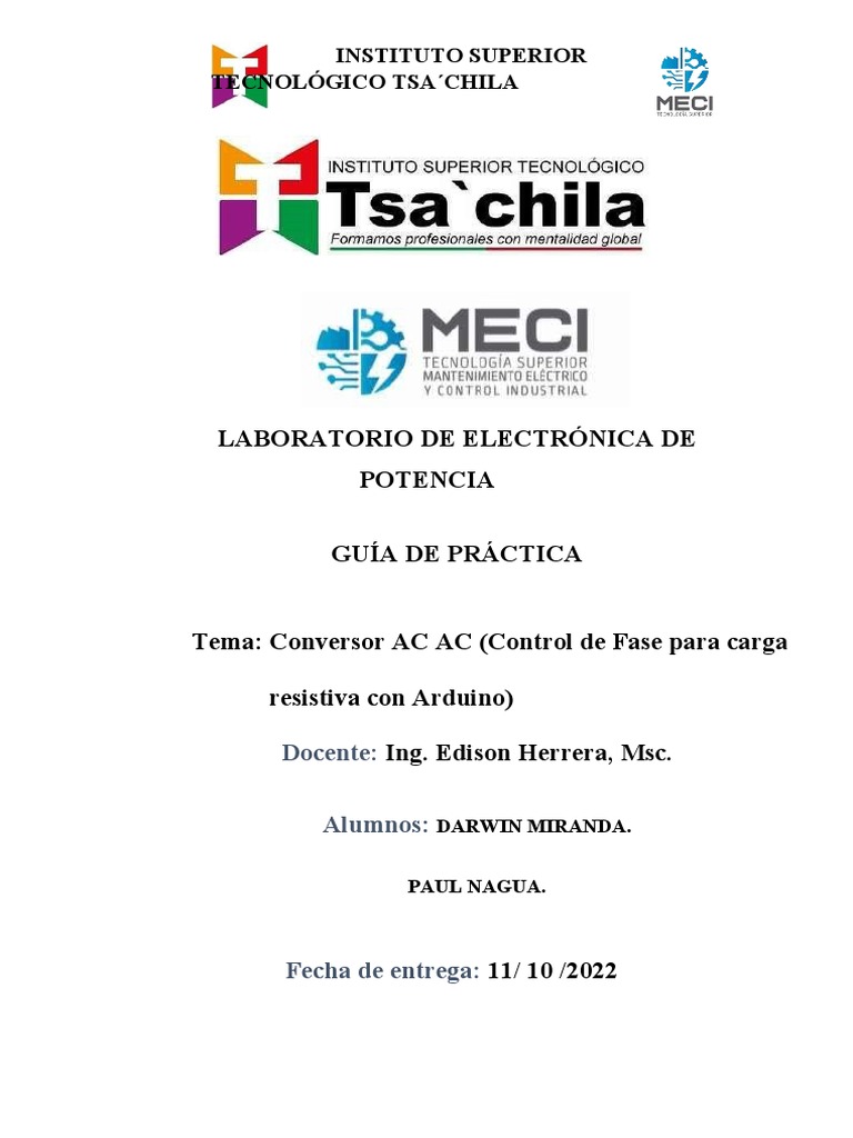 Informe de Practica Arduino 4to A Culminado | PDF | Electrónica | Corriente eléctrica