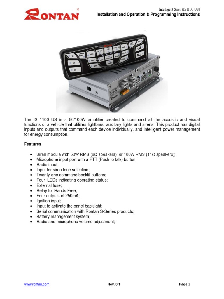 Installation and Operation & Programming Instructions: Features | PDF ...