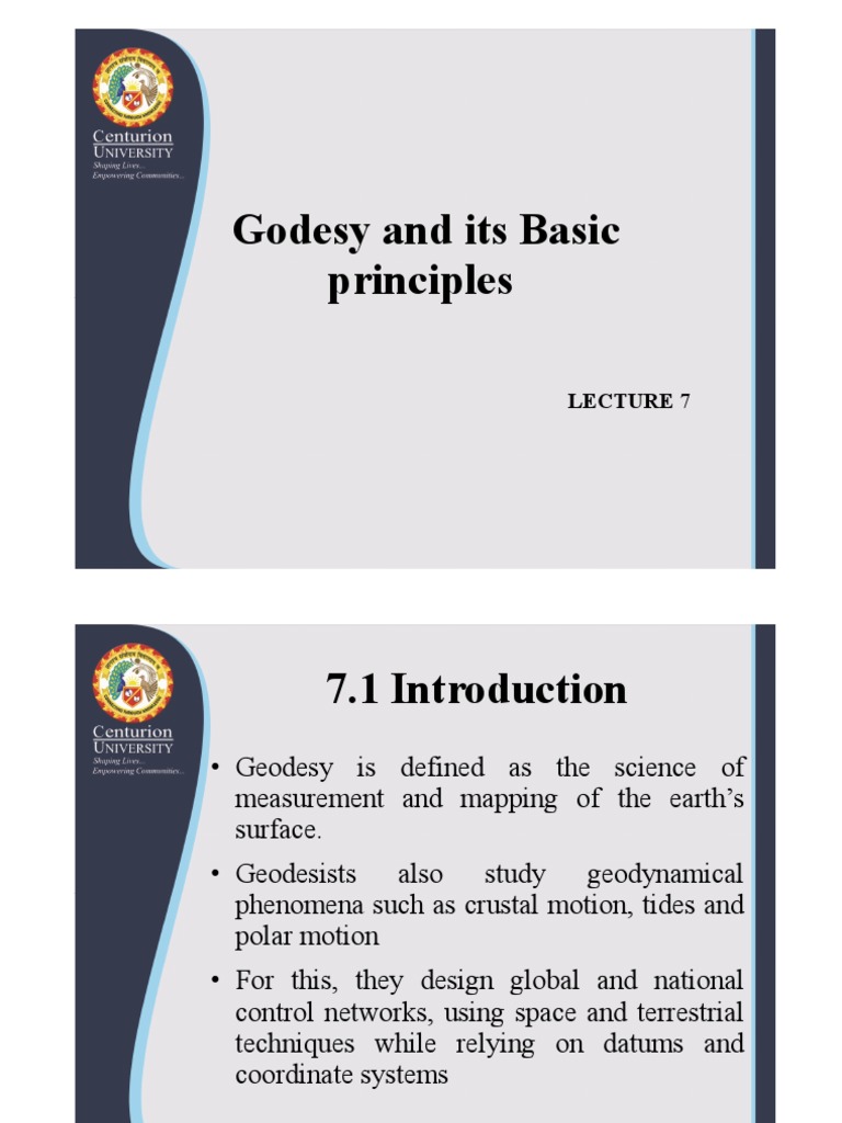 L7 Geodesy and Its Basic Principles | PDF