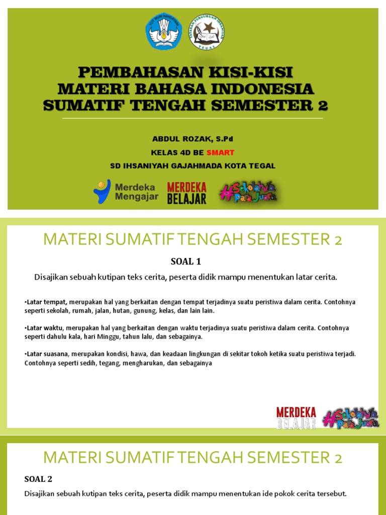 Pembahasan STS 2 Bahasa Indonesia | PDF