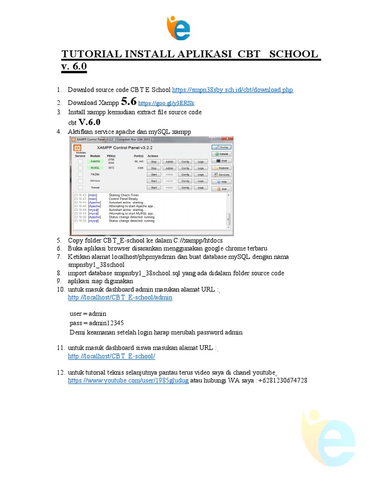 TUTORIAL-INSTALL-CBT-ESCHOOL v6 | PDF