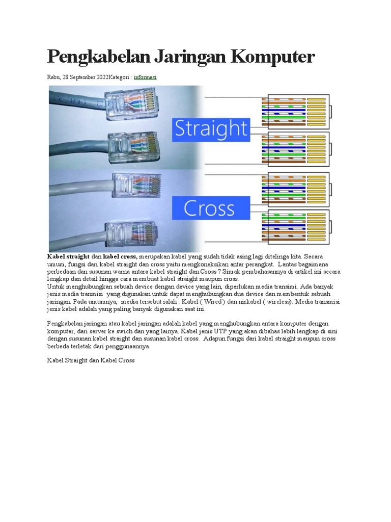 Pengkabelan Jaringan Komputer | PDF