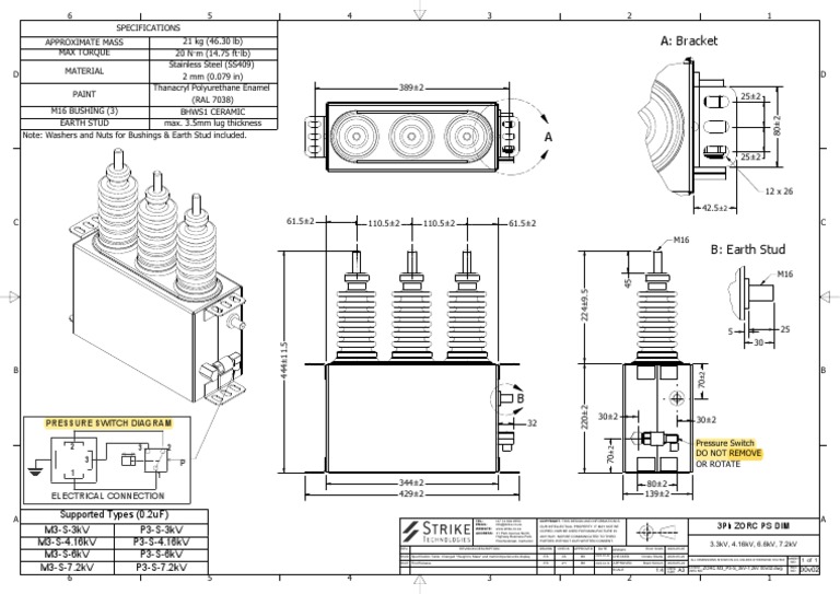 A: Bracket: Supported Types (0.2uf) M3-S-3kV P3-S-3kV M3-S-4.16kV P3-S ...