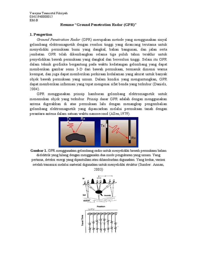 Resume Ground Penetration Radar | PDF