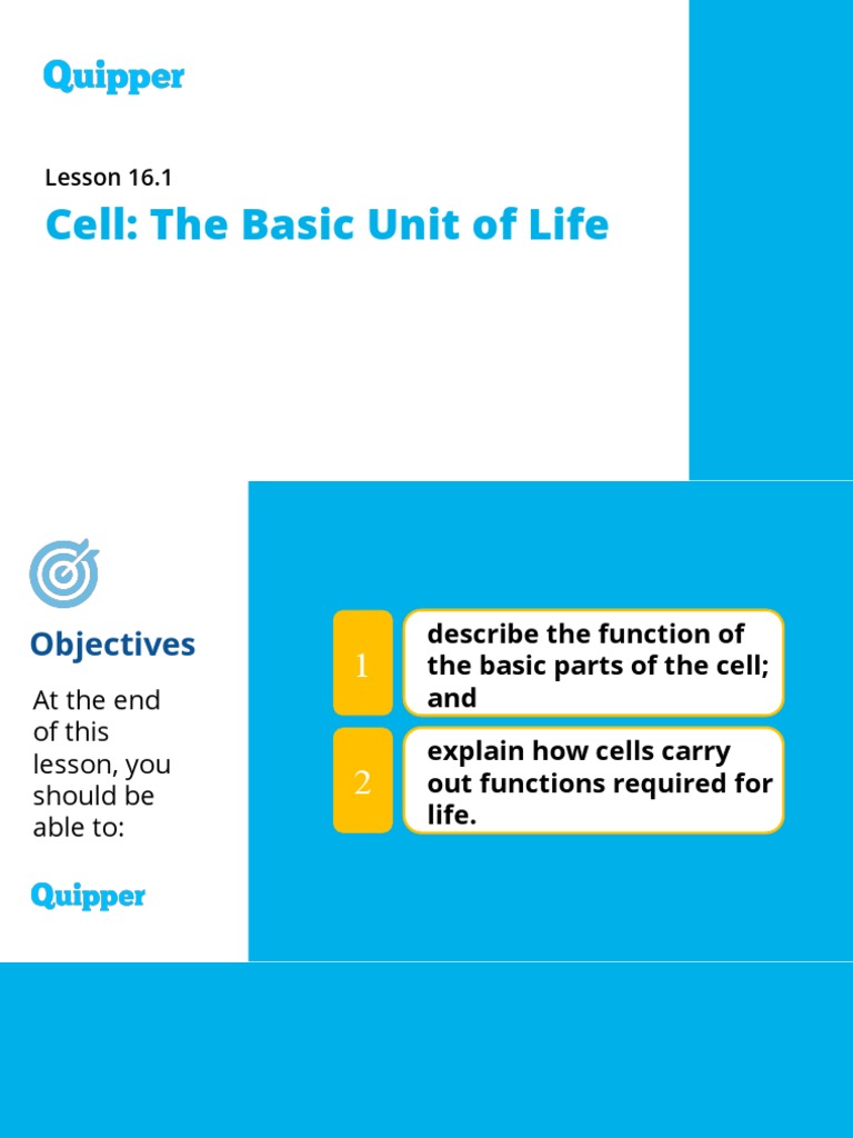Earth and Life Science SHS 16.1 Cell The Basic Unit of Life | PDF ...