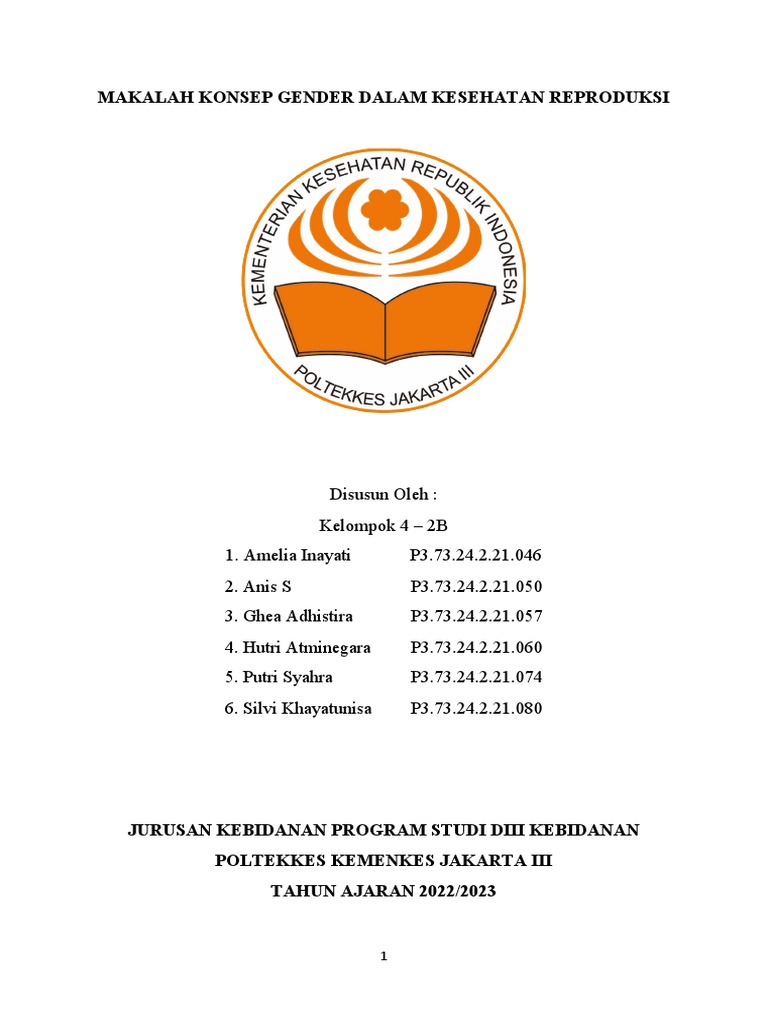 Makalah Konsep Gender Dalam Kesehatan Reproduksi | PDF Makalah Konsep Gender Dalam Kesehatan Reproduksi | PDF