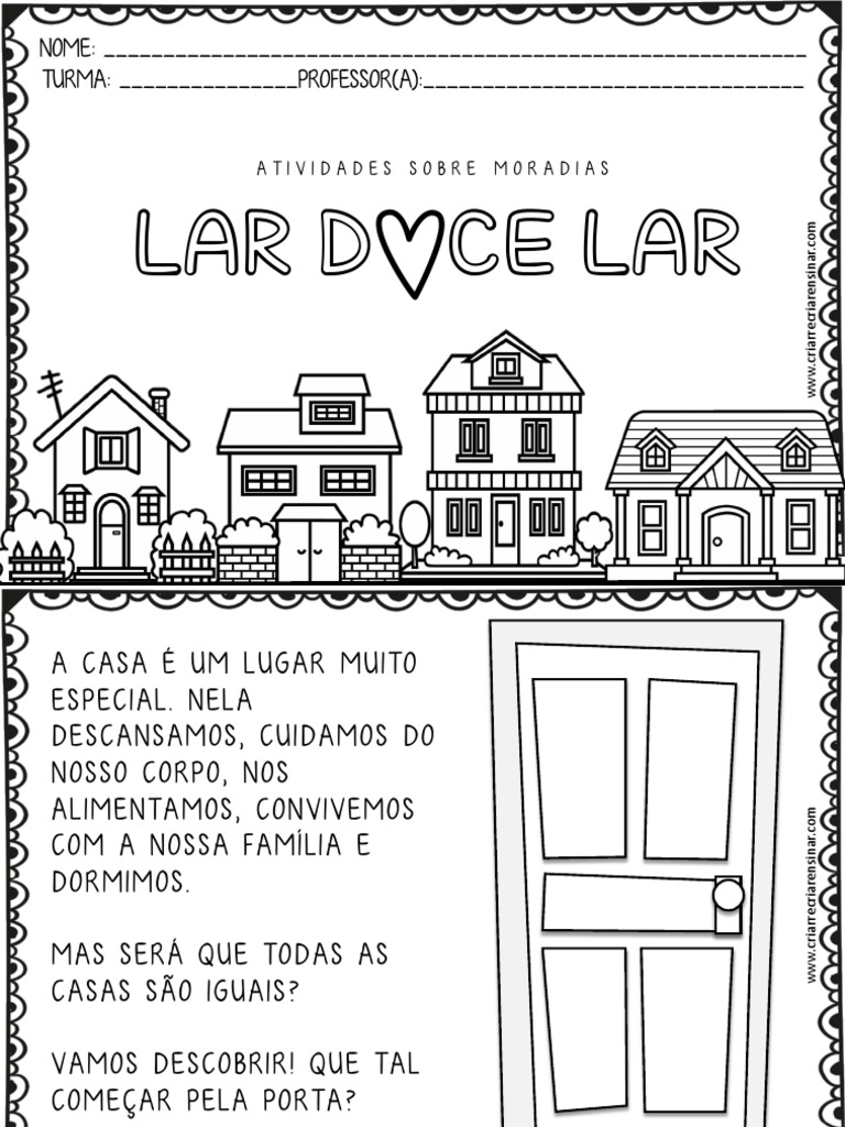 Atividade Moradias Casas para Imprimir | PDF | Direito