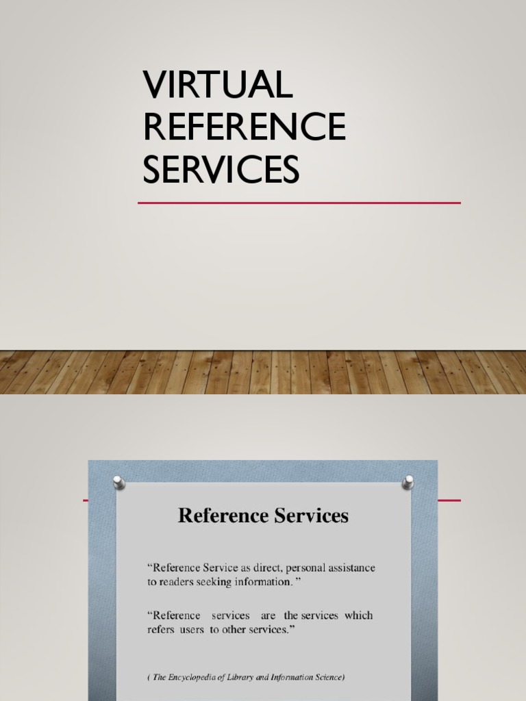 Lesson 4 - Virtual Reference Services | PDF