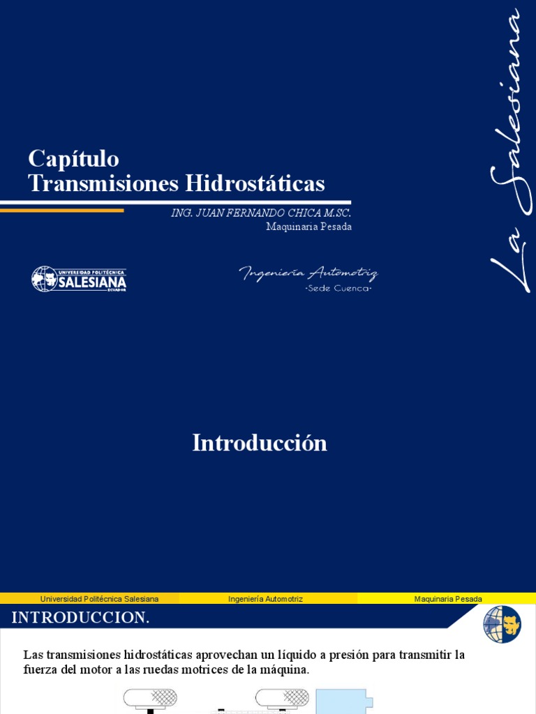 Clase Transmisiones Hidrostáticas | PDF | Bomba | Ingeniería