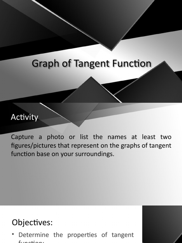 Graph of Tangent and Cotangent Functions | PDF | Trigonometric ...