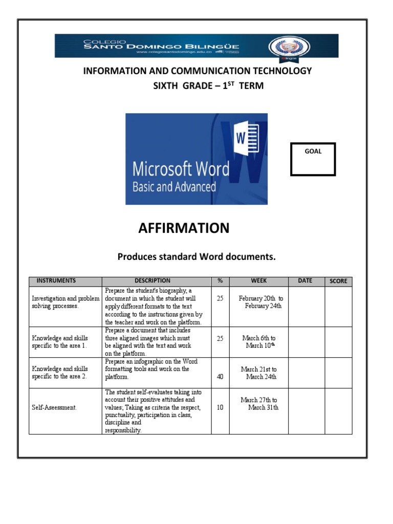 6 Grade - Ict - First Term2023 | PDF
