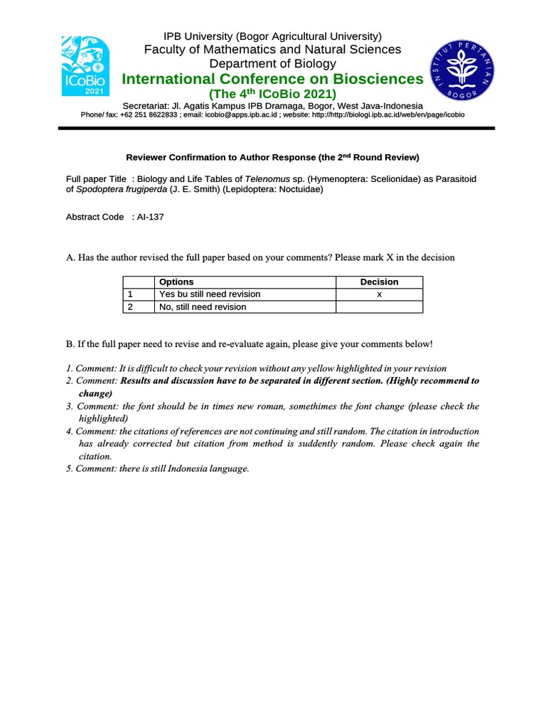 Telenomus sp. Biology Paper Review | PDF | Science & Mathematics