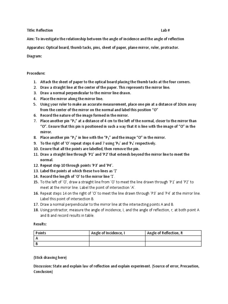 Reflection Lab | PDF