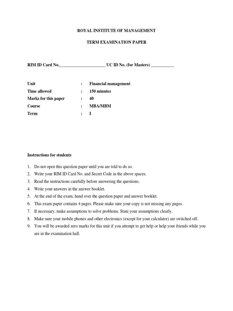 Exam Paper | Download Free PDF | Debits And Credits | Expense