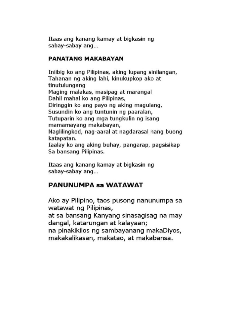 Panunumpa Sa Watawat | PDF