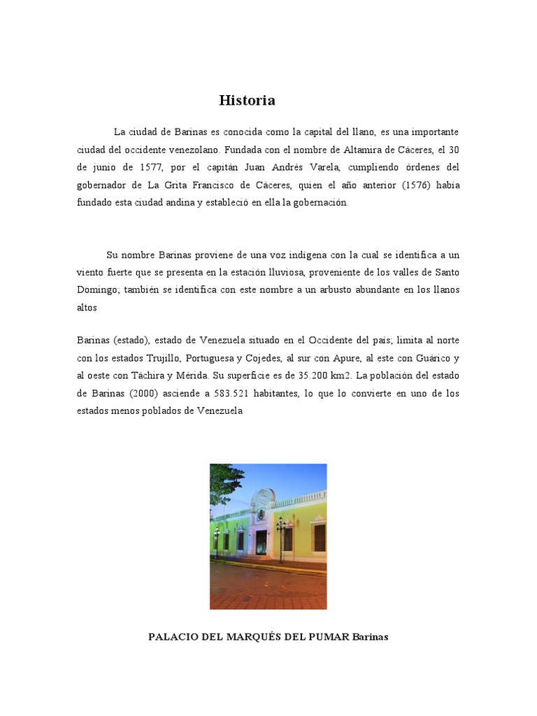 Estado Barinas | PDF | Historia